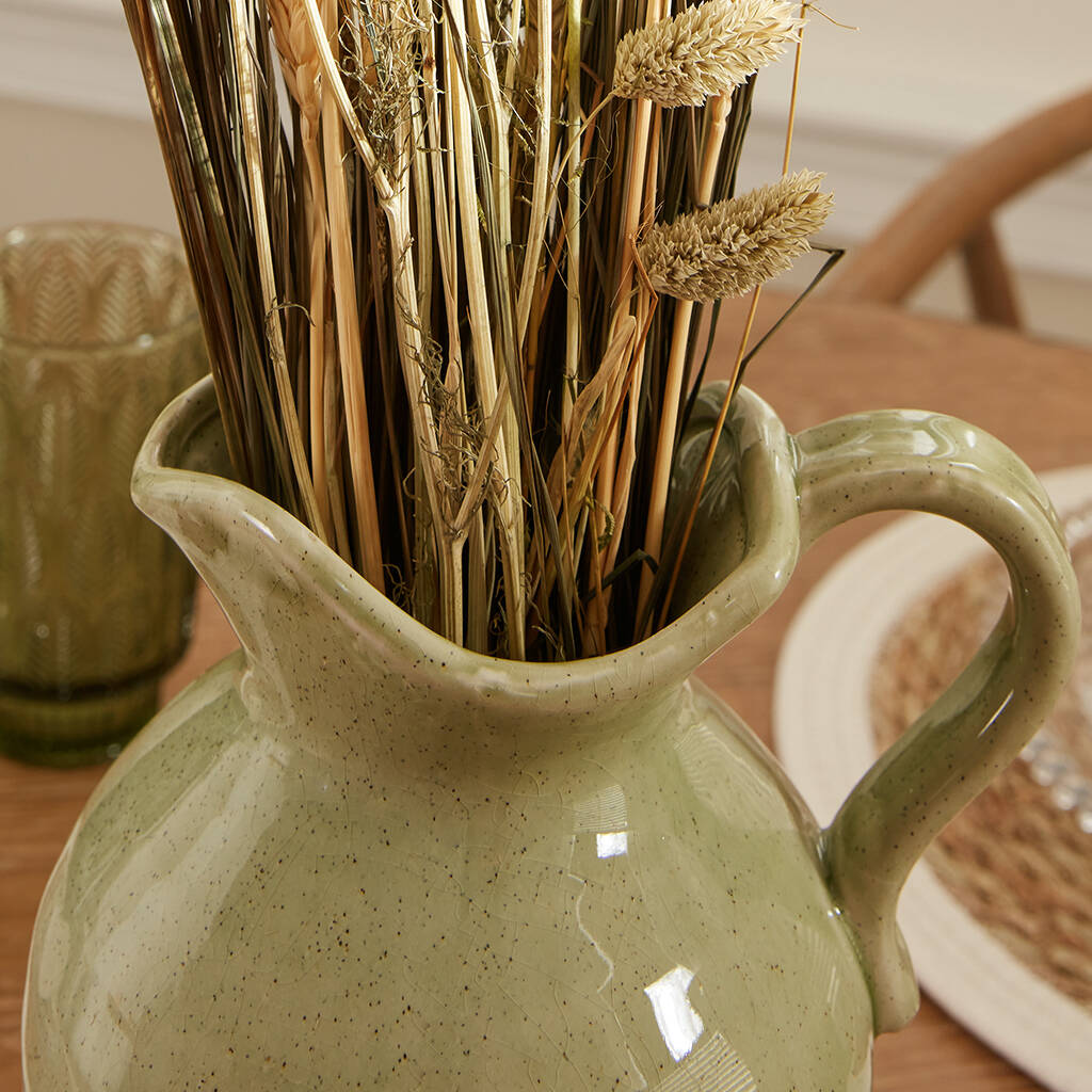 Green And White Dipped Ceramic Jug Vase By Dibor | notonthehighstreet.com