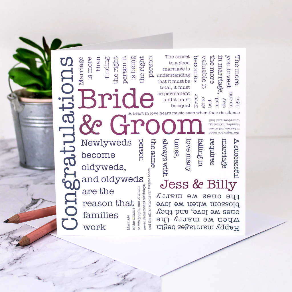 Wedding Card 'Bride And Groom' By Coulson Macleod | notonthehighstreet.com