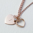 Personalised Rose Gold Cube Link Slider Bracelet By Evy Designs ...