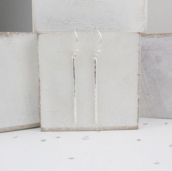 sterling silver long stick earrings by lucy kemp silver jewellery ...