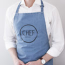 personalised chef denim apron by clouds and currents ...