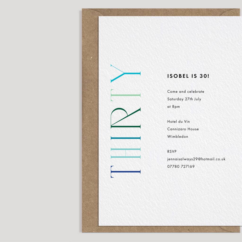 Decade Birthday Party Invitations By Moaglea | notonthehighstreet.com