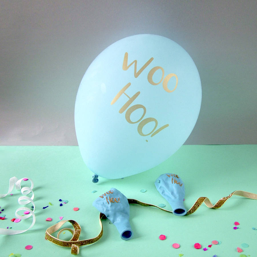 woo hoo metallic printed balloons pack of six by hoobynoo ...