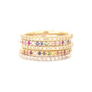 Rainbow Eternity Rings By Xissjewellery | notonthehighstreet.com
