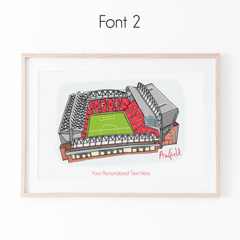 Personalised Anfield Print, Liverpool Fc By Moo and Snip ...