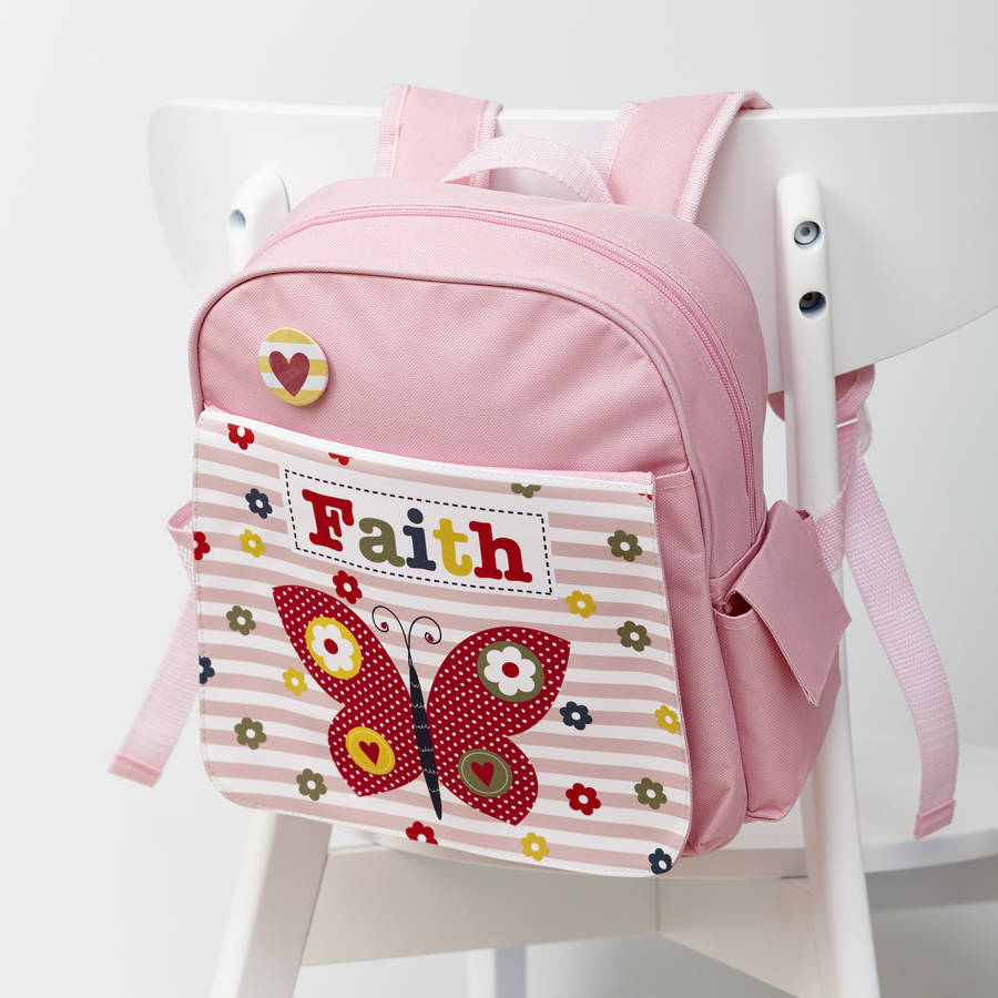 girls personalised pink mini backpack various designs by tilliemint ...