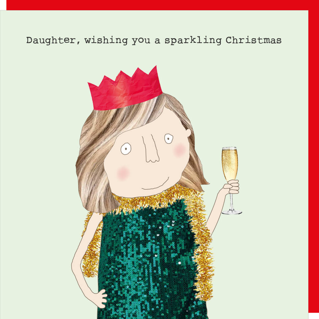 Daughter Sparkling Christmas Card By Rosie Made A Thing