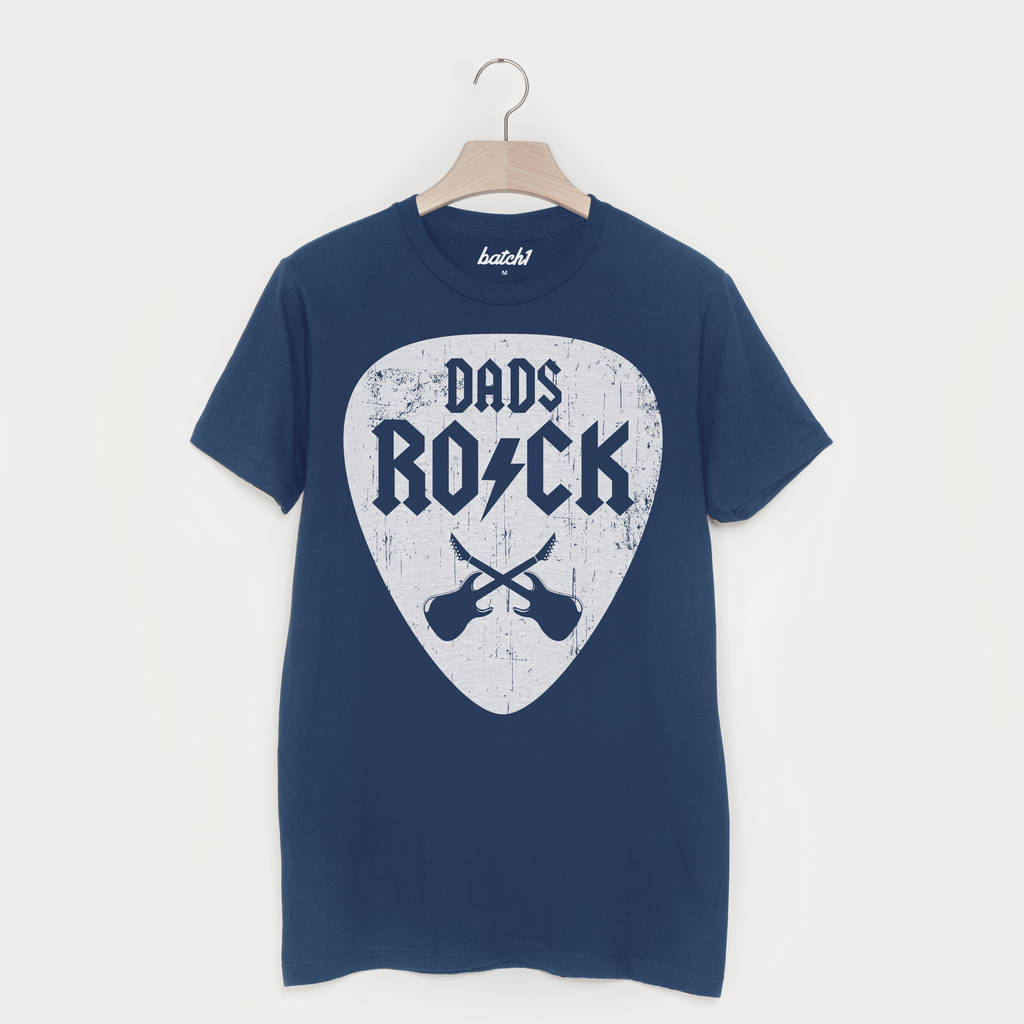 Dads Rock Men's Music Slogan T Shirt By Batch1 | notonthehighstreet.com