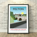 Felton Bridge, Morpeth, Northumberland Print By Tabitha Mary ...