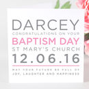 Personalised Typography Christening Day Card By Megan Claire ...