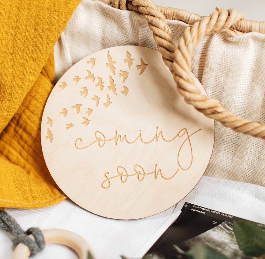 Coming Soon New Baby Birth Announcement Sign By s And Currents 