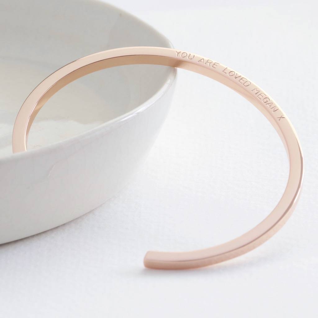 personalised polished bar bangle by lisa angel | notonthehighstreet.com