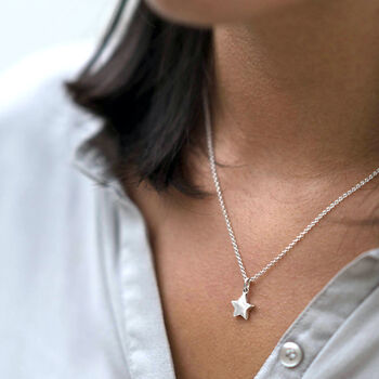 Solid Silver Star Necklace By Hersey Silversmiths | notonthehighstreet.com
