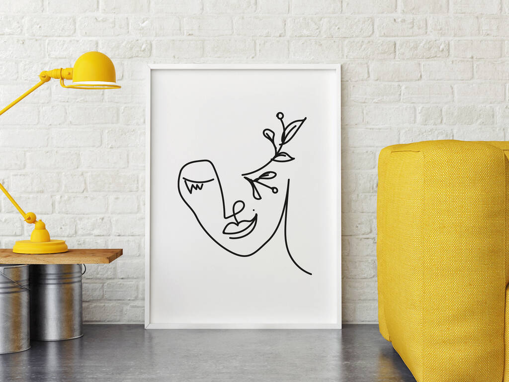 Modern Line Drawing By Mini Life Adventures | notonthehighstreet.com