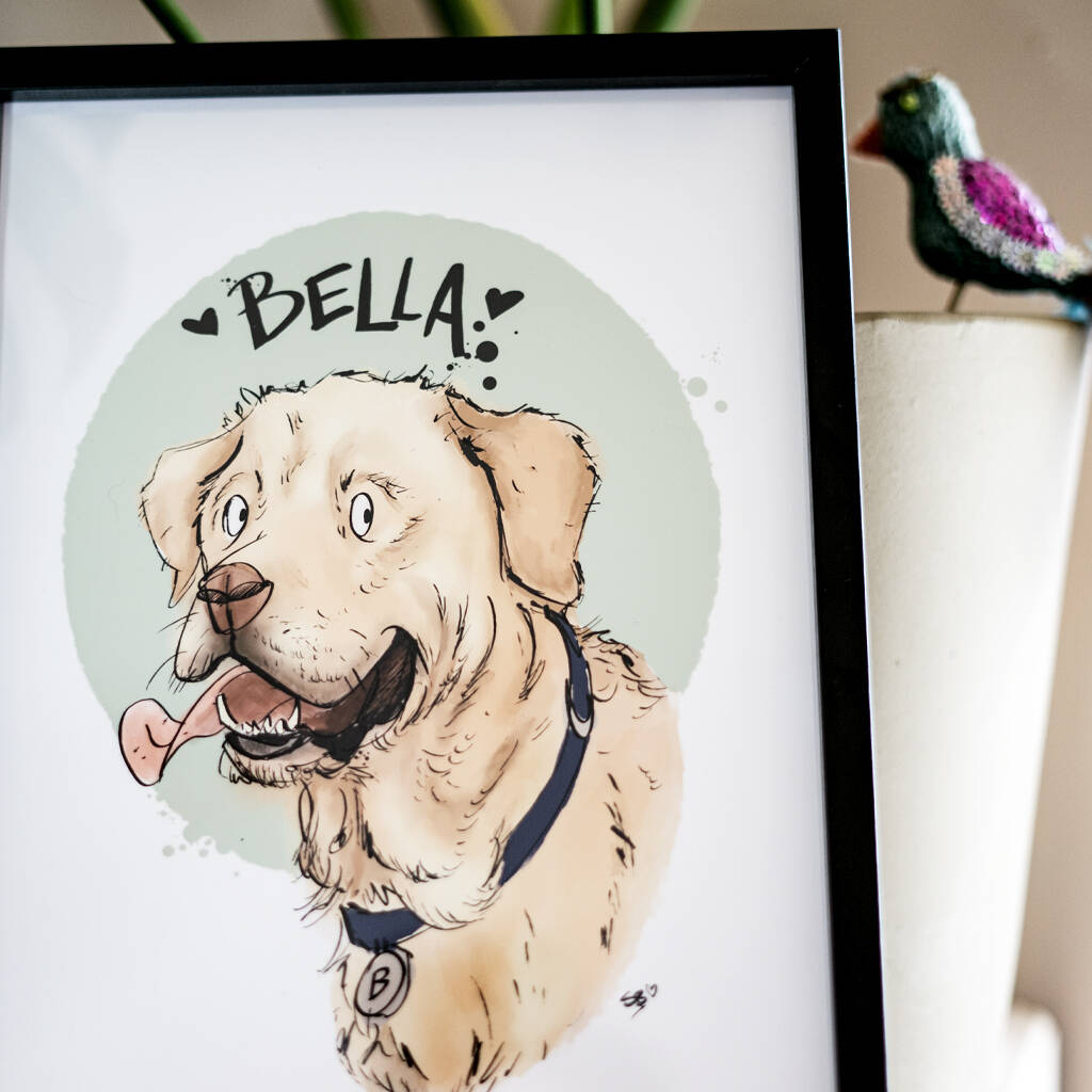 Personalised Pet Face Portrait By Sketchy Beast Studio ...