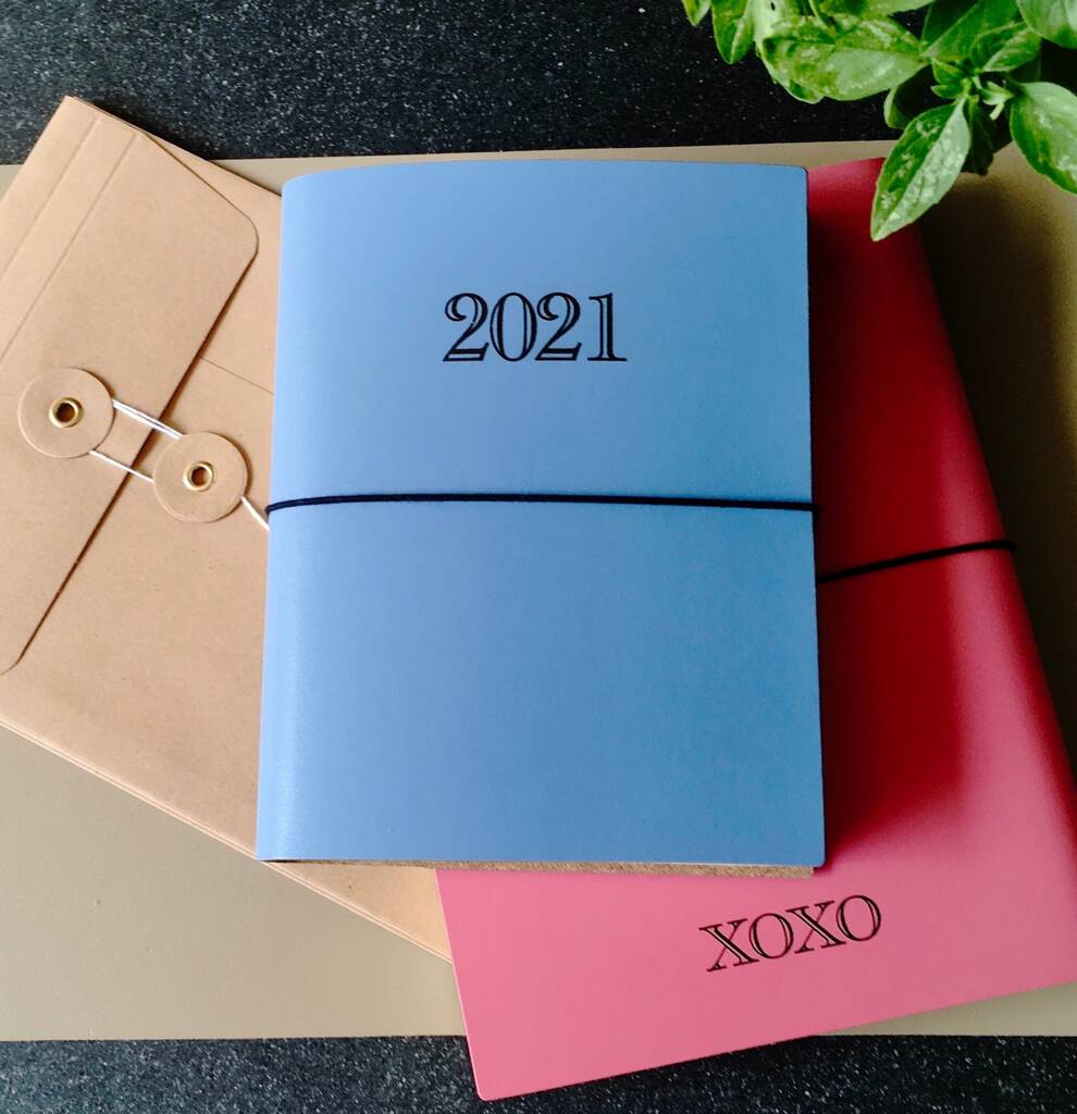 Personalised 2021 Leather Diary By Artbox | notonthehighstreet.com