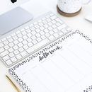 'hello Week' A4 Weekly Planner By Sadler Jones | notonthehighstreet.com