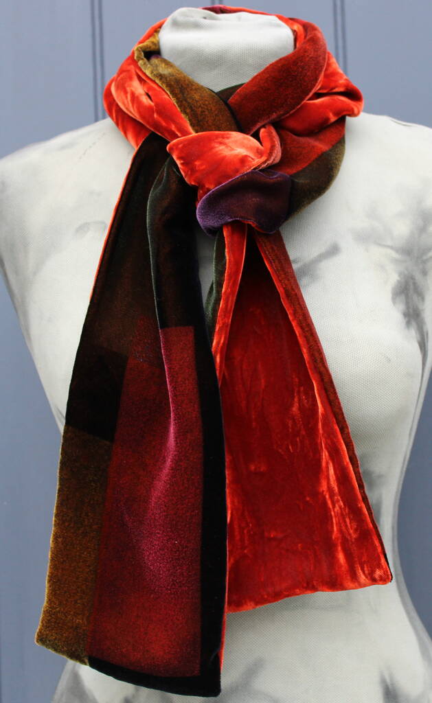 Hand Printed Velvet Scarf Design Block By Trisha Needham ...