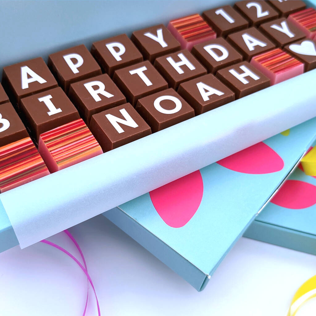 Personalised Birthday Chocolate Gift Box By Cocoapod Chocolates ...
