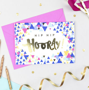 'hip hip hooray!' confetti card by jane katherine houghton designs ...