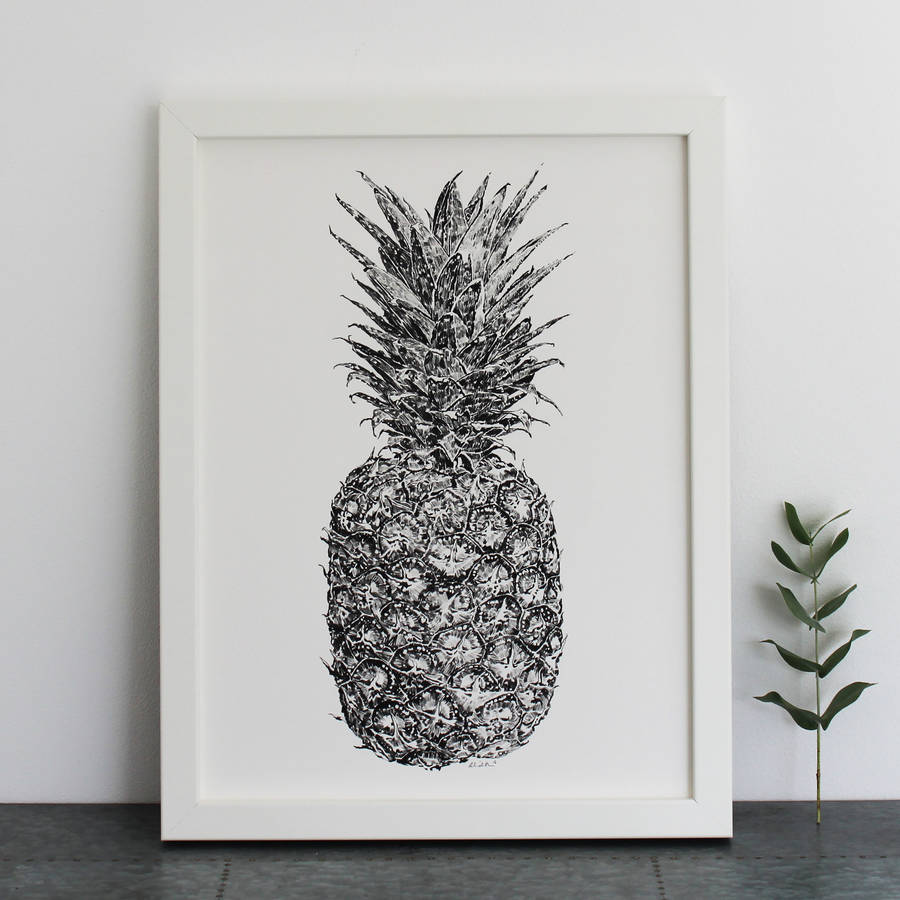 pineapple art print by ros shiers | notonthehighstreet.com