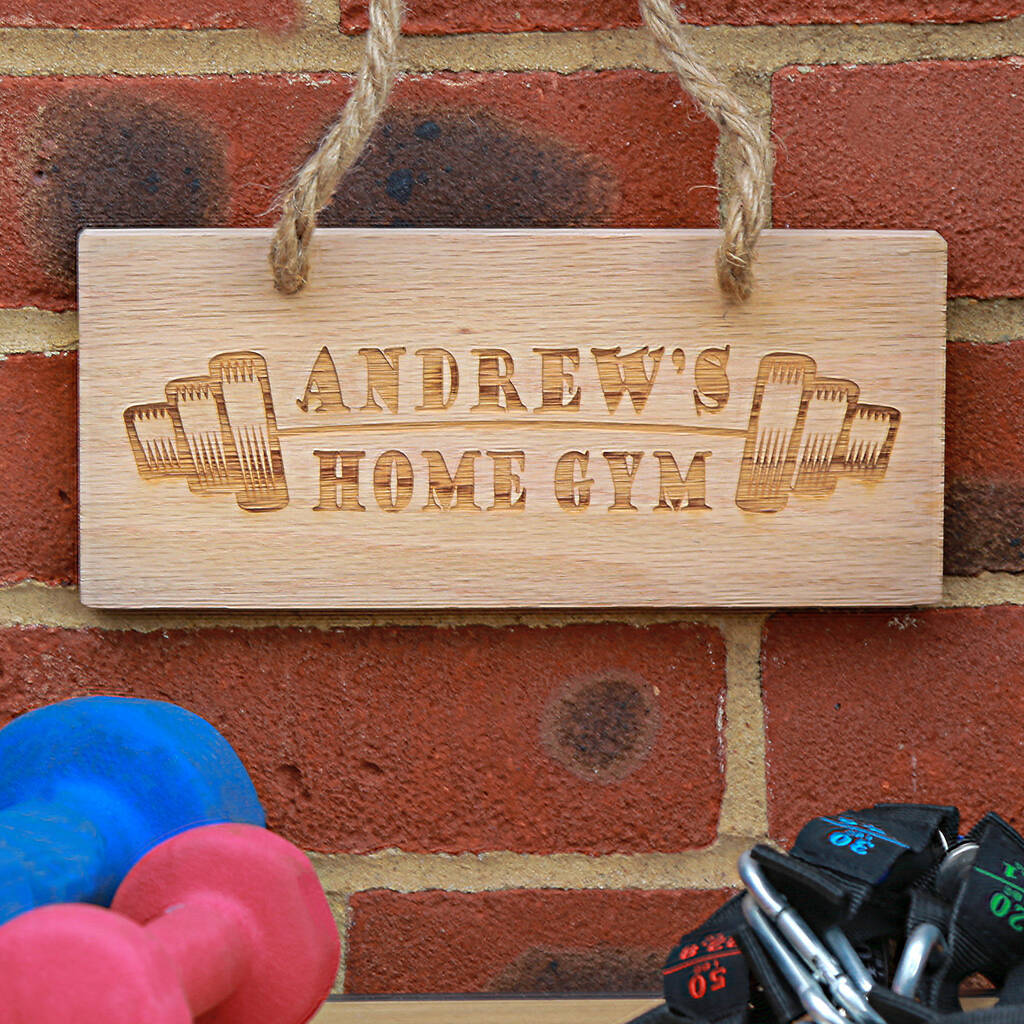 Personalised Home Gym Sign By Duncan Stewart | notonthehighstreet.com