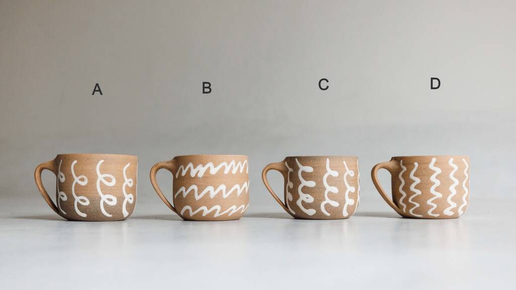 Large Stoneware Squiggly Mug By two persimmons