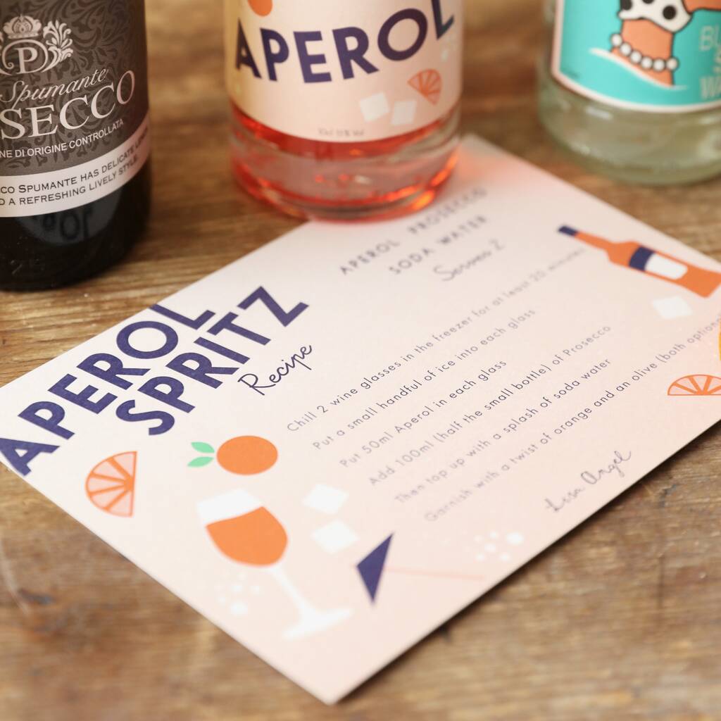 Aperol Spritz Cocktail Kit By Lisa Angel | notonthehighstreet.com