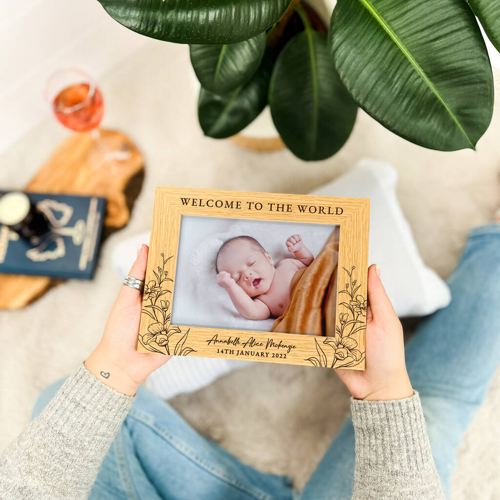 New Born Baby Girl Or Boy Personalised Photo Frame By Secret Creation ...