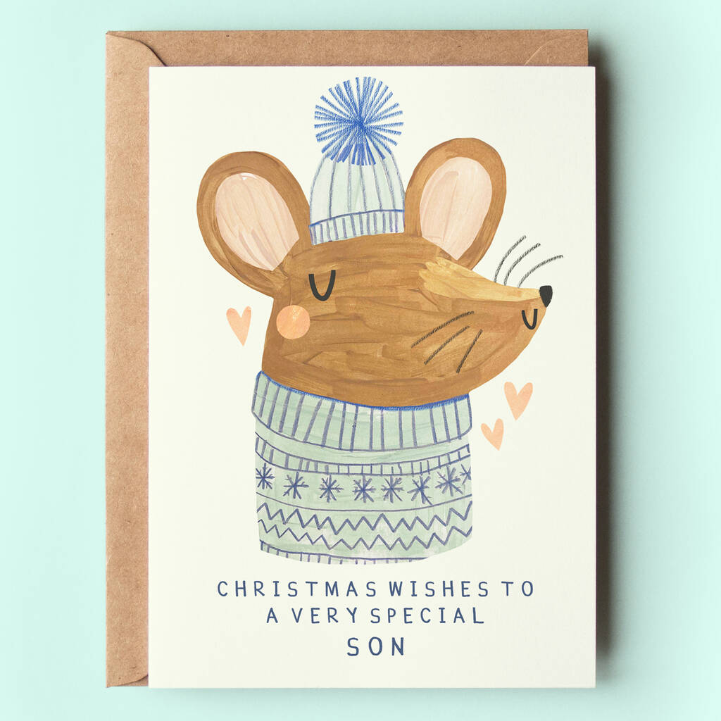 Son Mouse Christmas Card By Darcie Olley