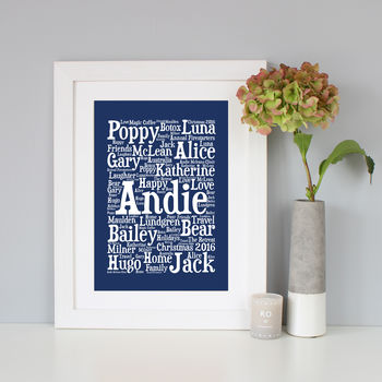 Personalised Word Art Print By Hope and Love | notonthehighstreet.com