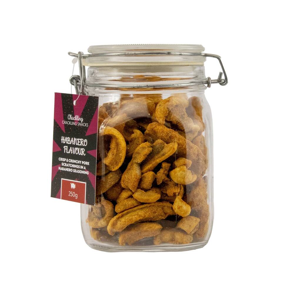 Habanero Flavour Pork Scratchings Gift Jar By The Chuckling Cheese ...