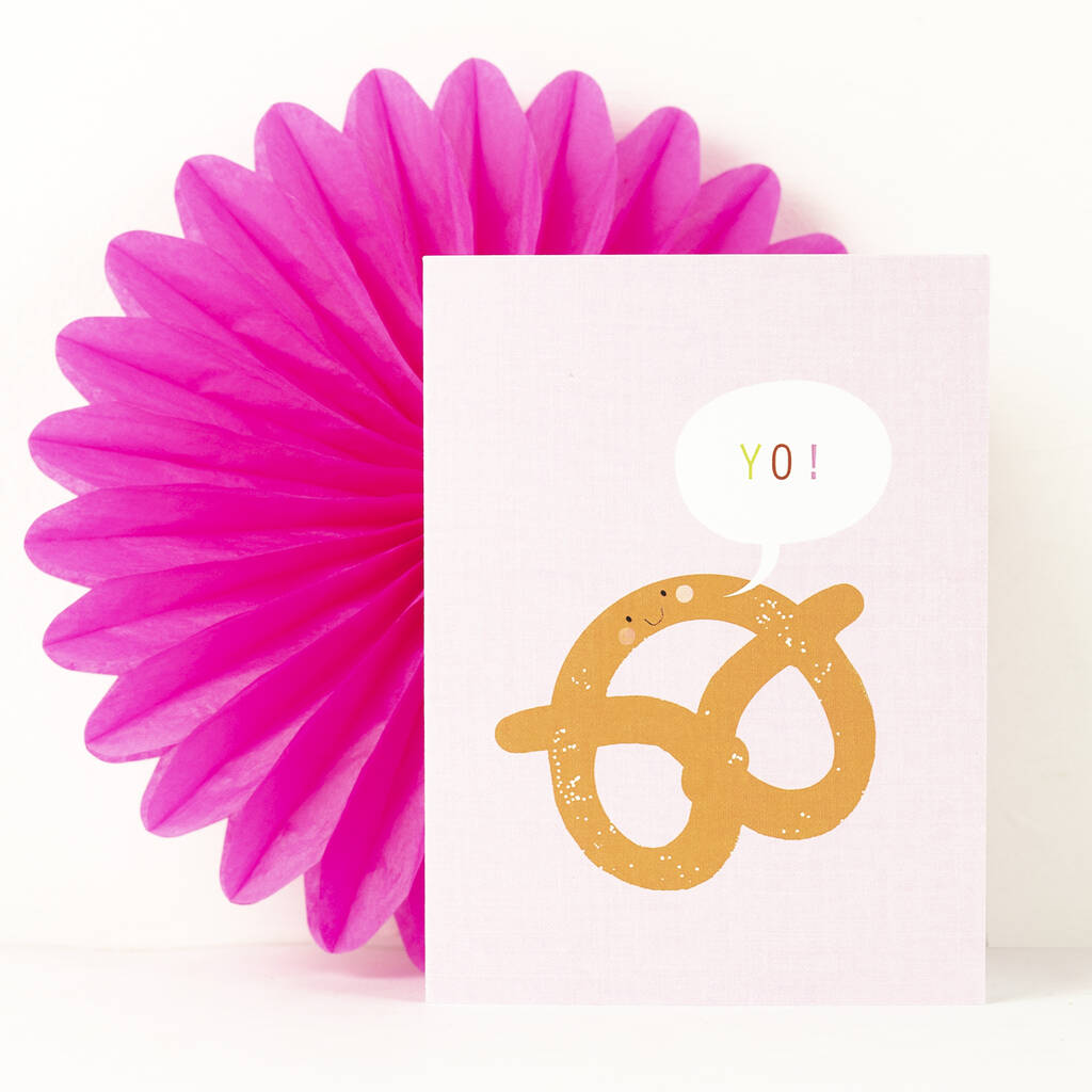 Mini Pretzel Card By Kali Stileman Publishing | notonthehighstreet.com
