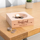 personalised pennies and pounds wooden coin tray by mirrorin ...
