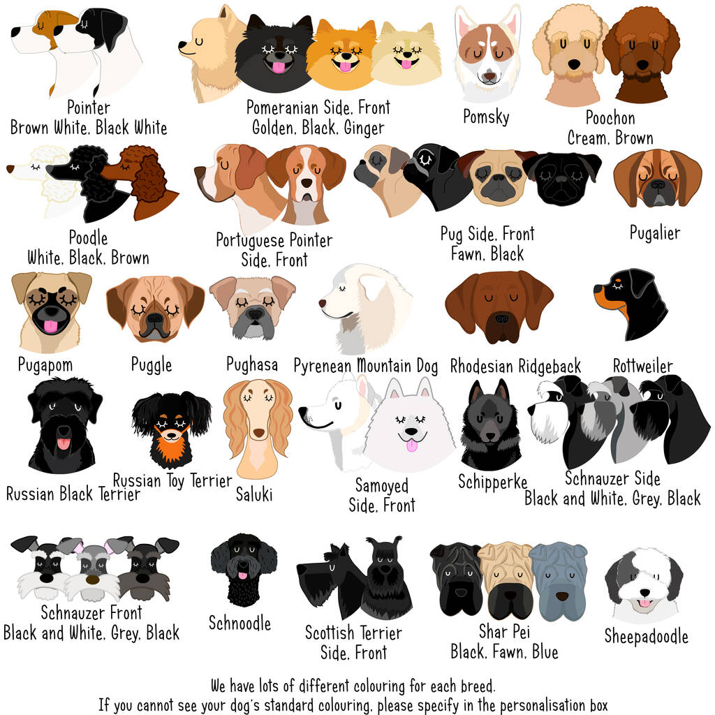 Personalised Dog Breed Floral ID Tag By Hoobynoo | notonthehighstreet.com