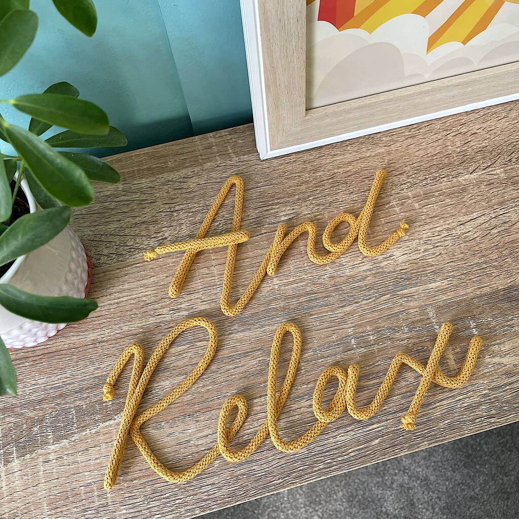 Large Personalised Knitted Wire Art Words By With love from Leo ...