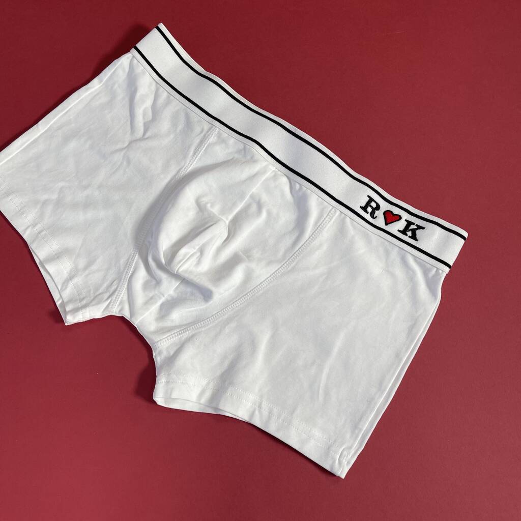 Personalised Heart Initial Boxer Shorts By Rock On Ruby ...
