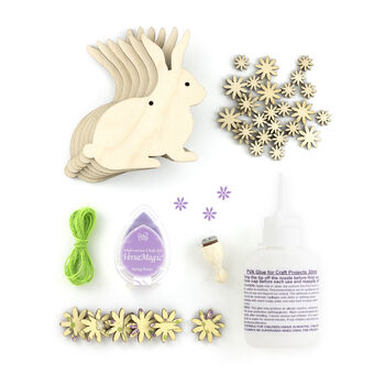 Bunny Rabbit Wooden Craft Kit By Artcuts | notonthehighstreet.com