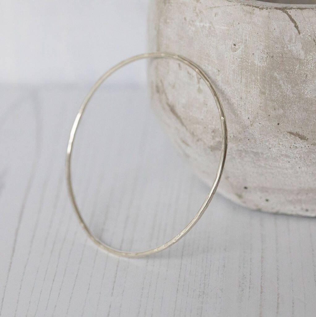 Sterling Silver Geo Circle Bangle By Lucy Kemp Silver Jewellery ...