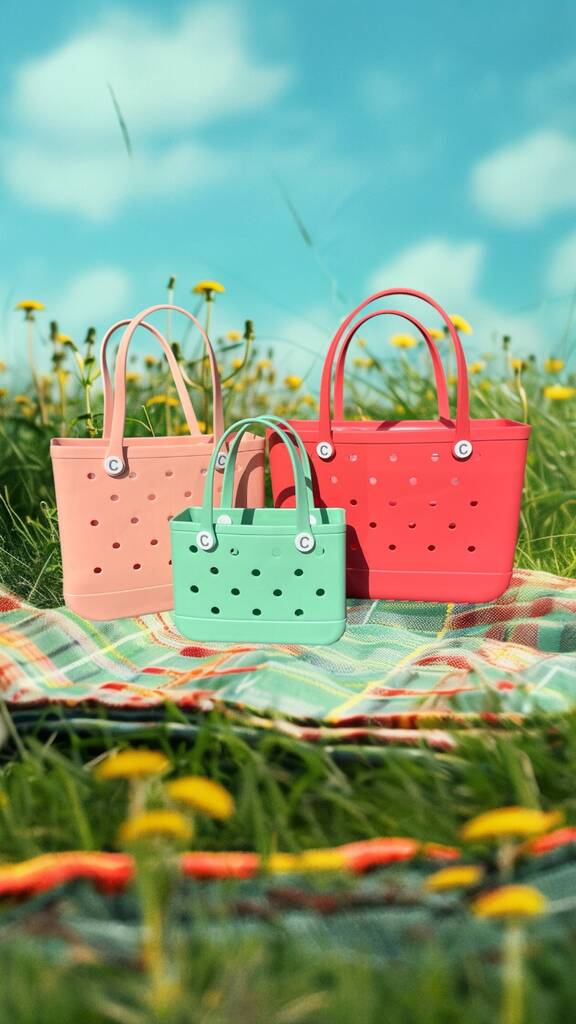 Autumn’s Croc Style Tote, Bag Charms, Work, College, Shopping, Travel ...