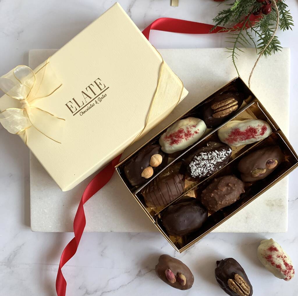 Chocolate Dates Special Gift Box By Elate Chocolates & Dates ...