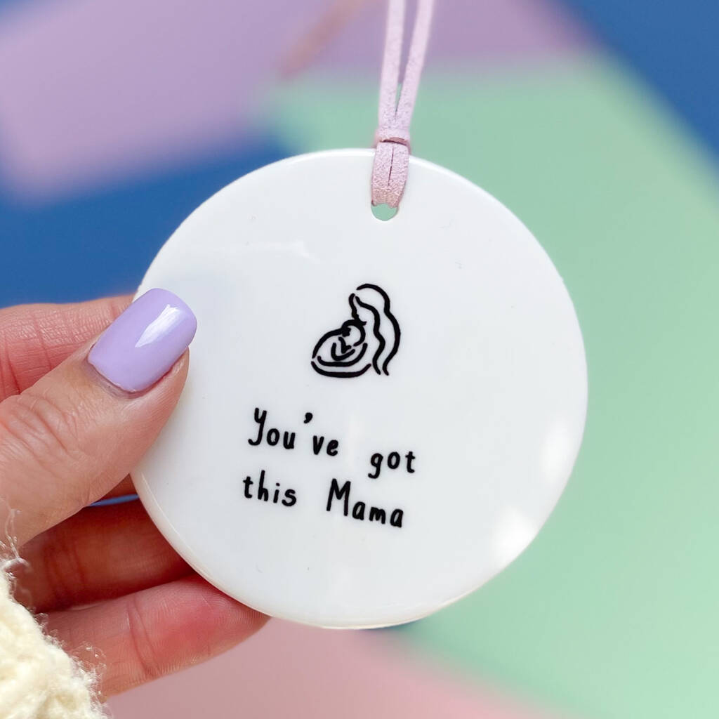 Mama Personalised Ceramic Hanging Disc Decoration By by Molly&Izzie