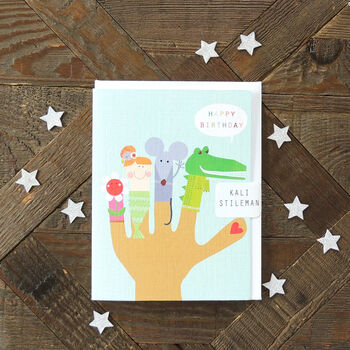 Mini Finger Puppets Birthday Card By Kali Stileman Publishing