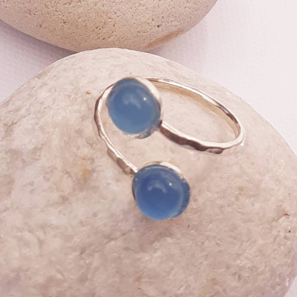 Double Gem Adjustable Birthstones Ring By Cottons Handmade ...