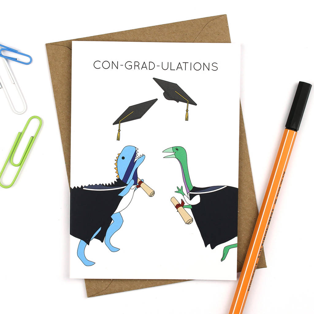 Dinosaur Graduation Greeting Card By Dinosaurs Doing Stuff ...