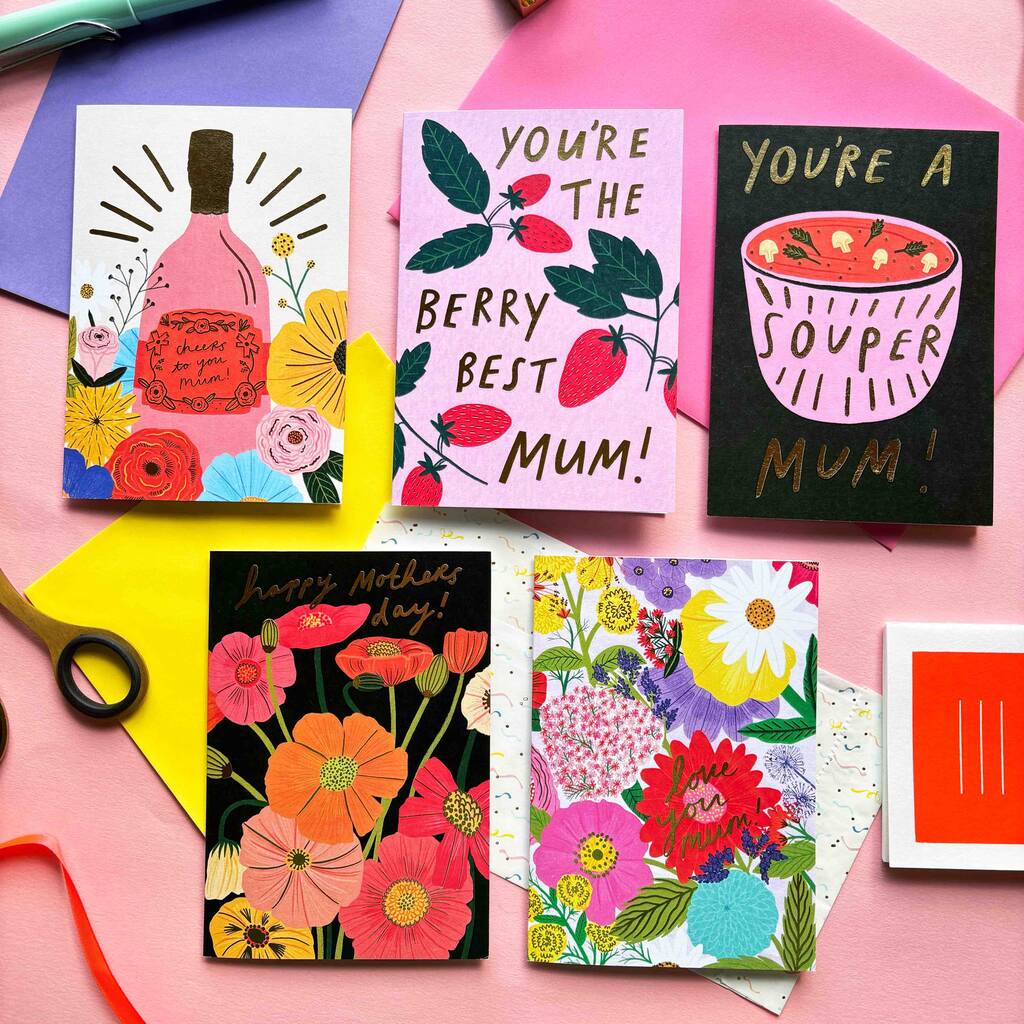 Happy Mother's Day Greetings Card By Kerrie Illustrates