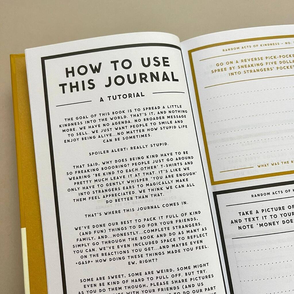 'A Billion Random Acts Of Kindness' Journal By Nest Gifts