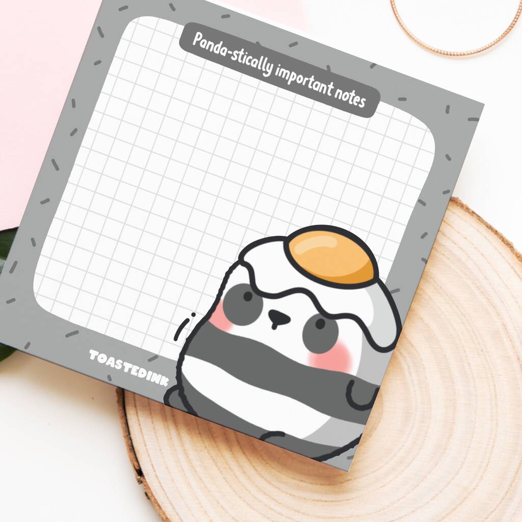 Cute Panda Sticky Notes By Toastedink