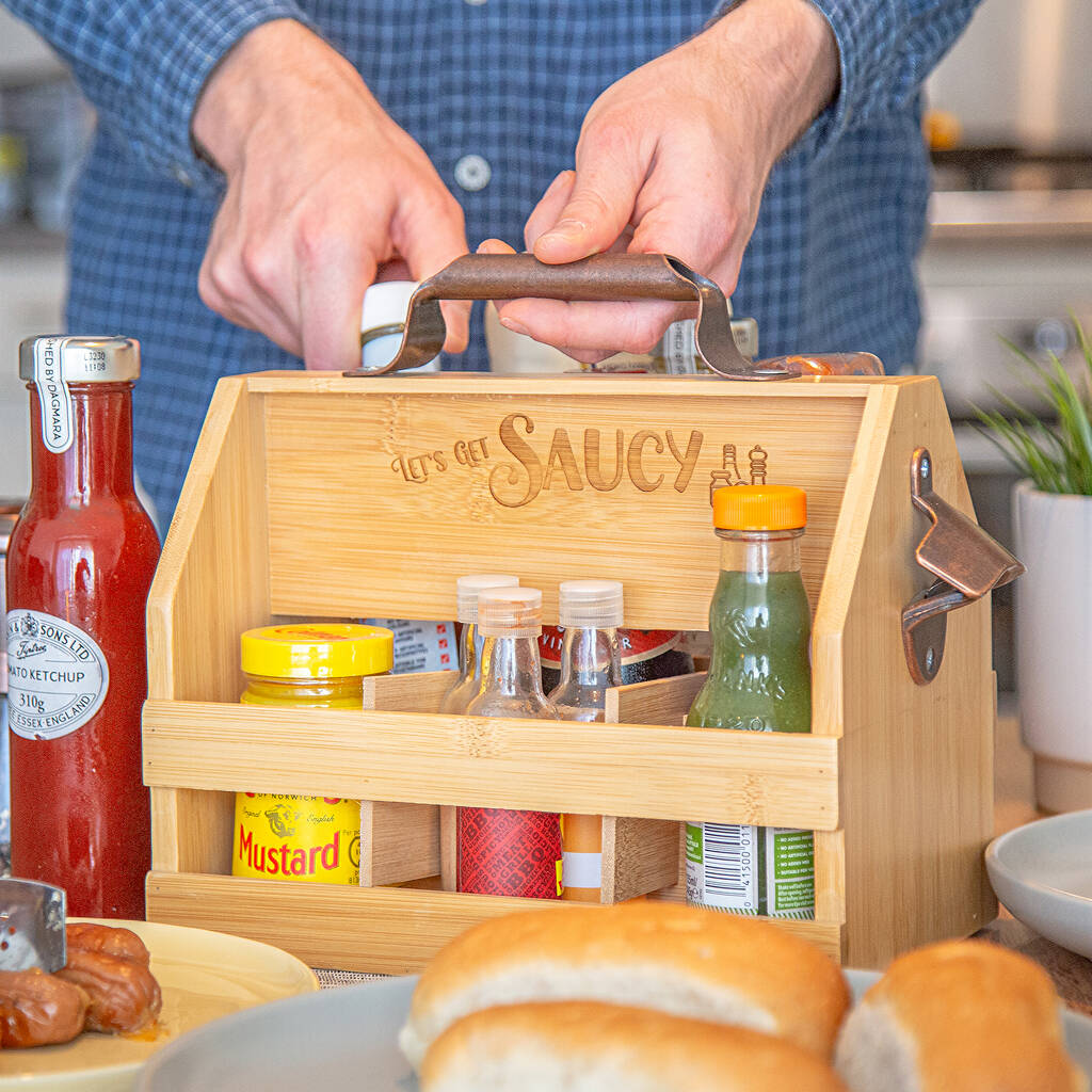Engraved Wooden Condiment/Utensils Caddy By Duncan Stewart ...