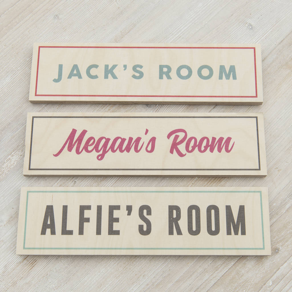 Personalised Wooden Room Name Sign By Oakdene Designs ...